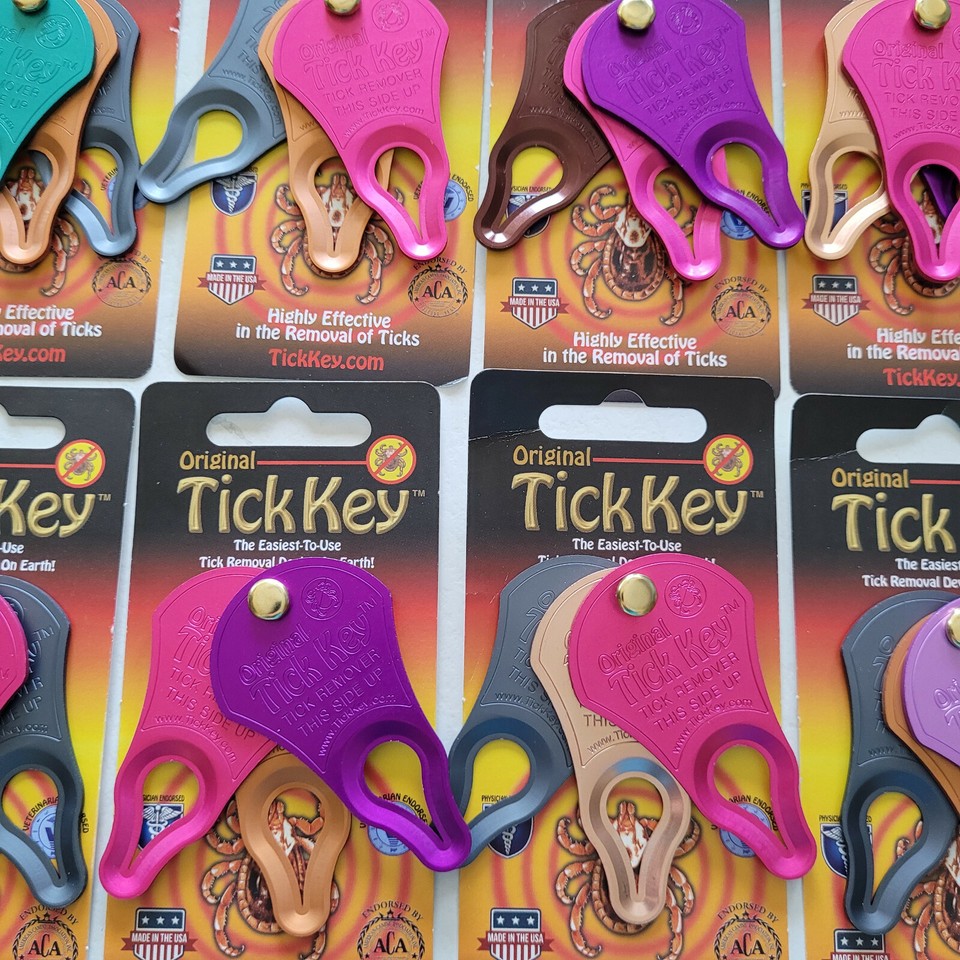 Original Tick Key Removal Tool Device 3 Pack Multi Color Pets Dog Cat ...