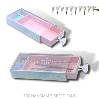 5D Promade Volume Lash Fan Ultra-Speed Handmade Lash Fans 0.7 Curl 1000 ...