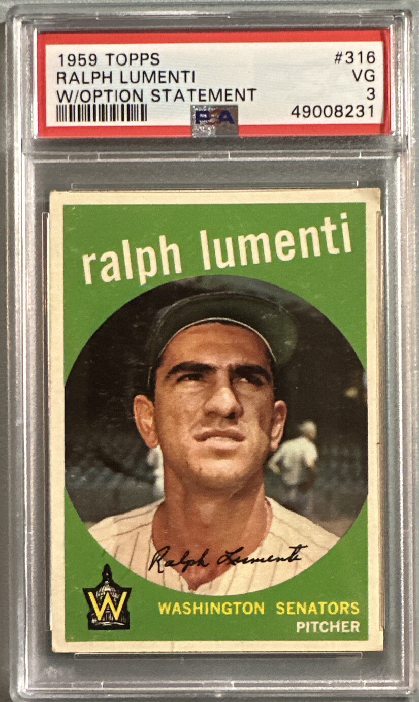 1959 Topps - No Optioned Statement; Camilo Pascual Pictured #316 Camilo ...