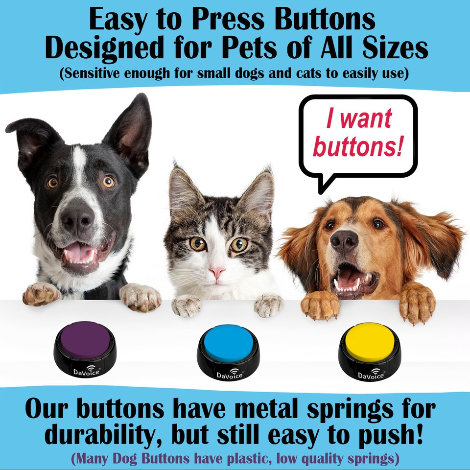 Dog Buttons for Communication Board, Sound Buttons, Recordable Buttons ...