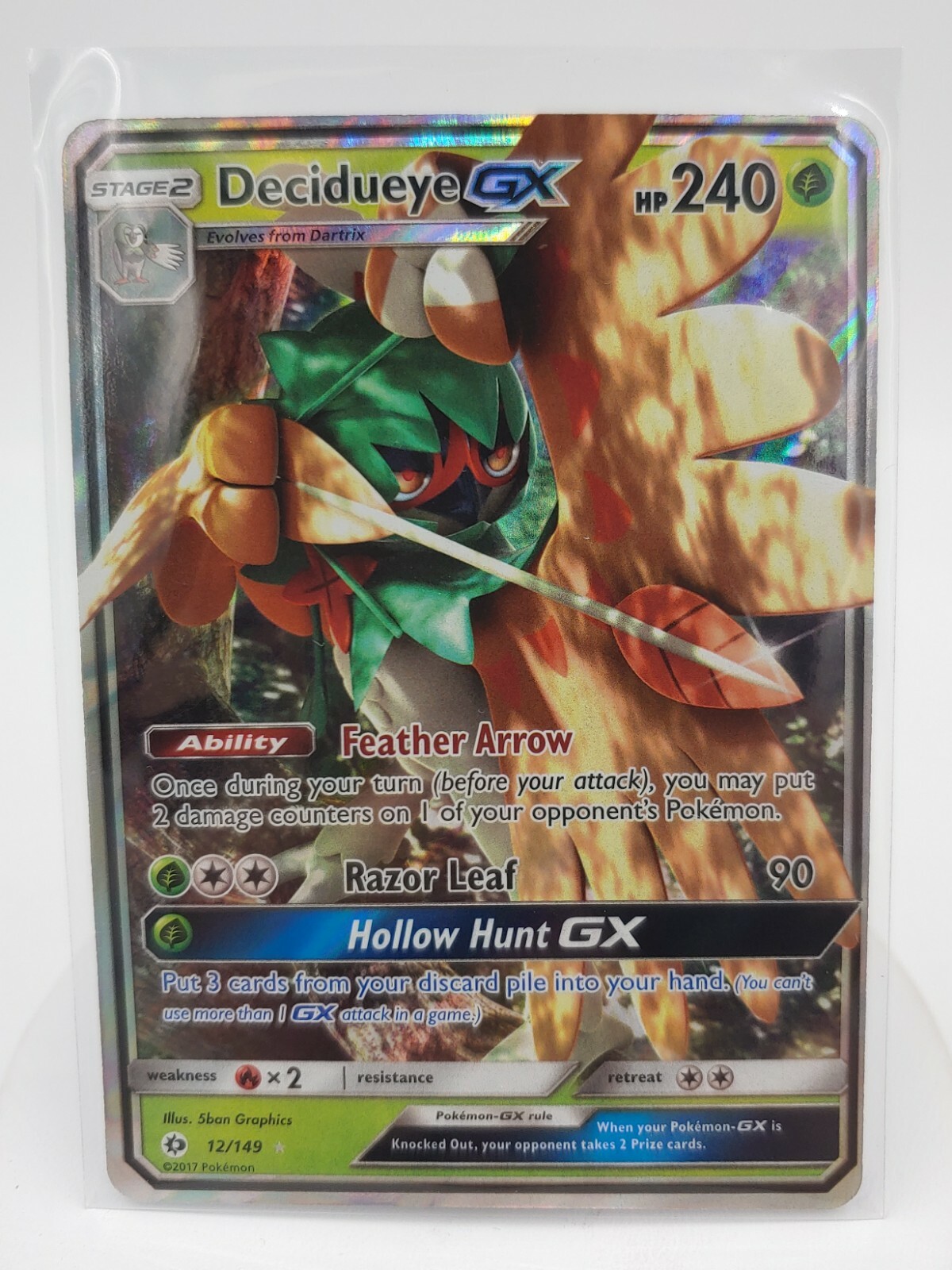 Decidueye GX 12/149 Ultra Rare Holo - Sun and Moon - Pokemon Trading ...