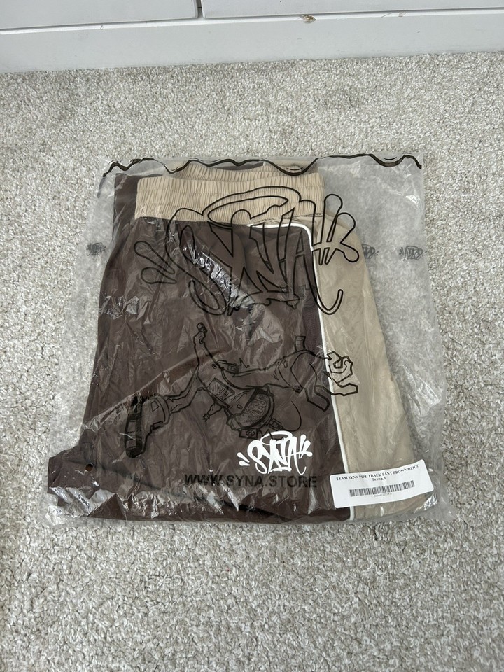 NEW Syna World shell tracksuit Brown/Beige SMALL | eBay UK