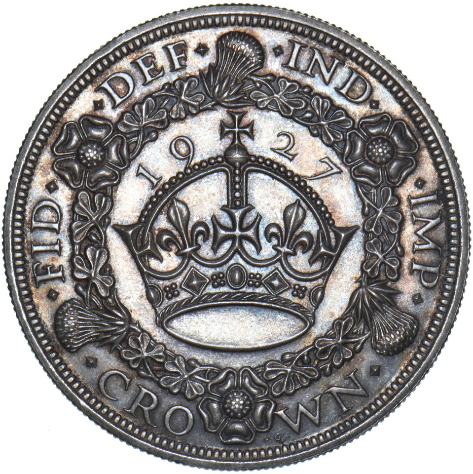 1927 Proof Wreath Crown - George V British Silver Coin - Very Nice | eBay