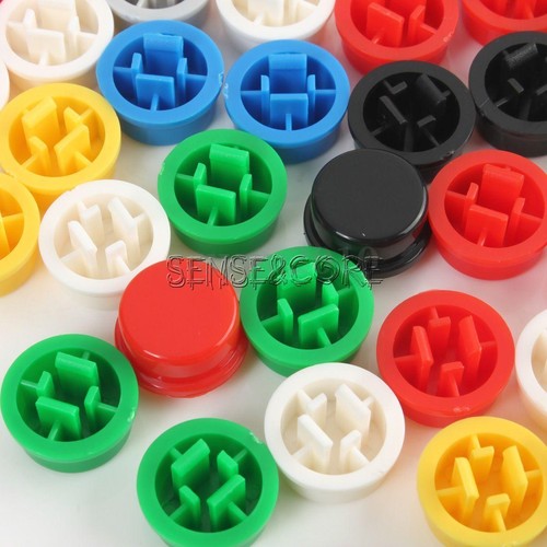 140pcs Round Tactile Button Caps Kits 9.58*5.1mm for 12*12*7.3mm Tact ...