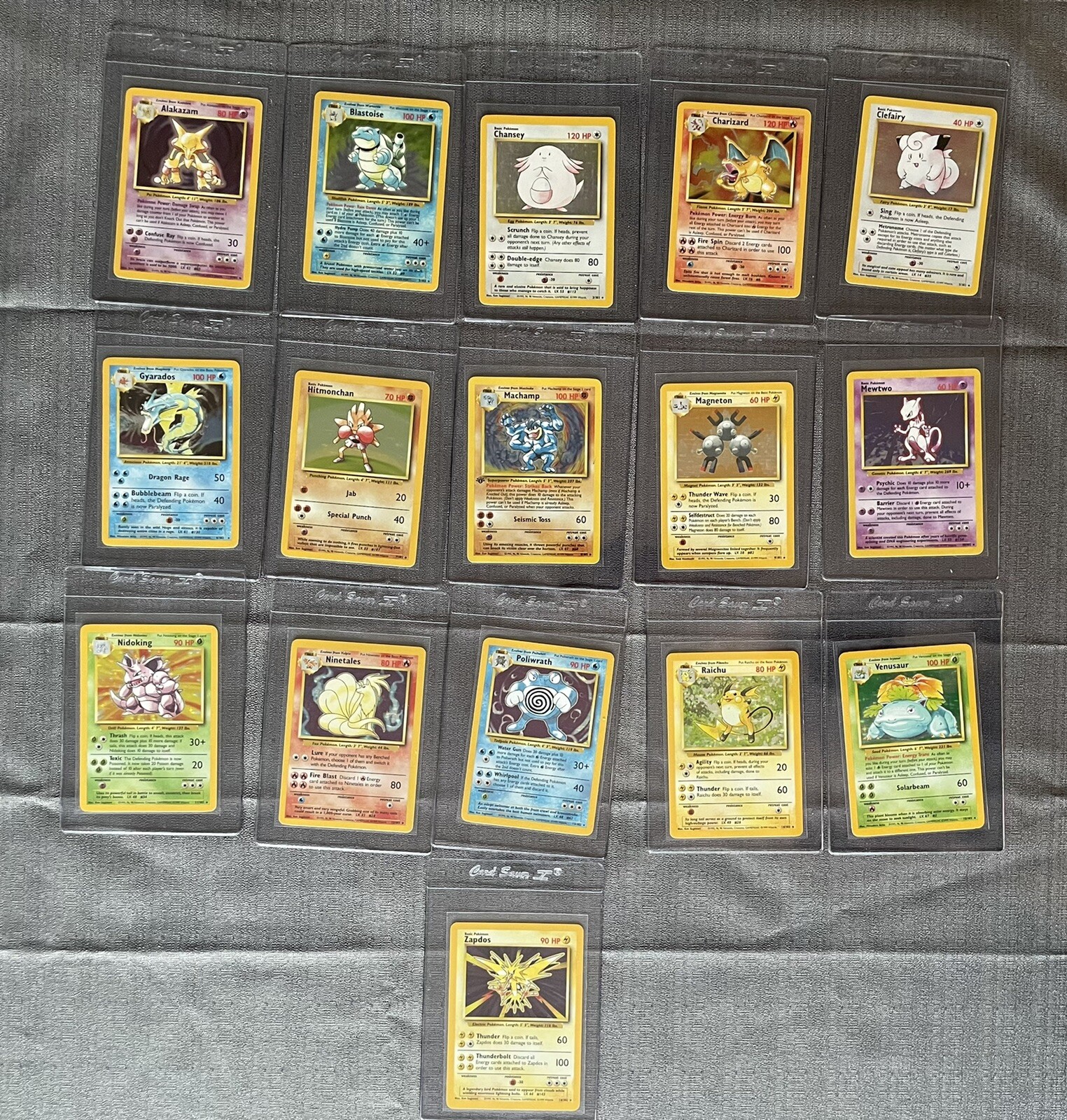 Pokemon Base Set Complete All 102 Cards All Holos Mint, Near Mint ...