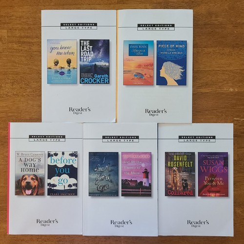 Lot of 5 Paperback READERS DIGEST BOOKS Select Editions LARGE TYPE ...