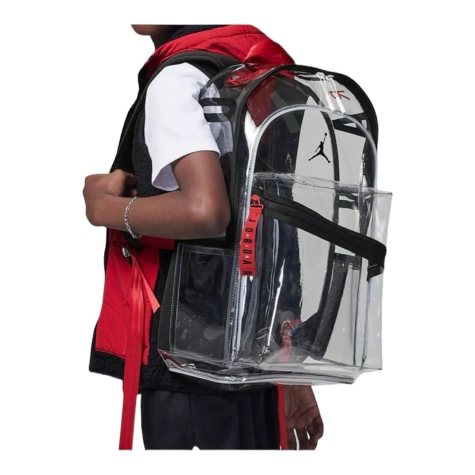 Nike Air Jordan Clear Air Patrol Backpack Black Red Jumpman Logo NWT | eBay