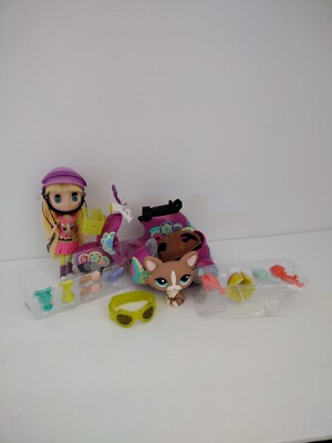 Littlest Pet Shop Set LPS Blythe Doll #B15 w/ Scooter & Pet Corgi #1864 ...
