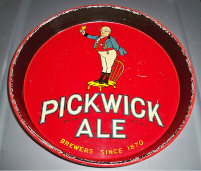 VINTAGE 1940s PICKWICK ALE BREWERS SINCE 1870 "REG US PAT OFF" BEER ...