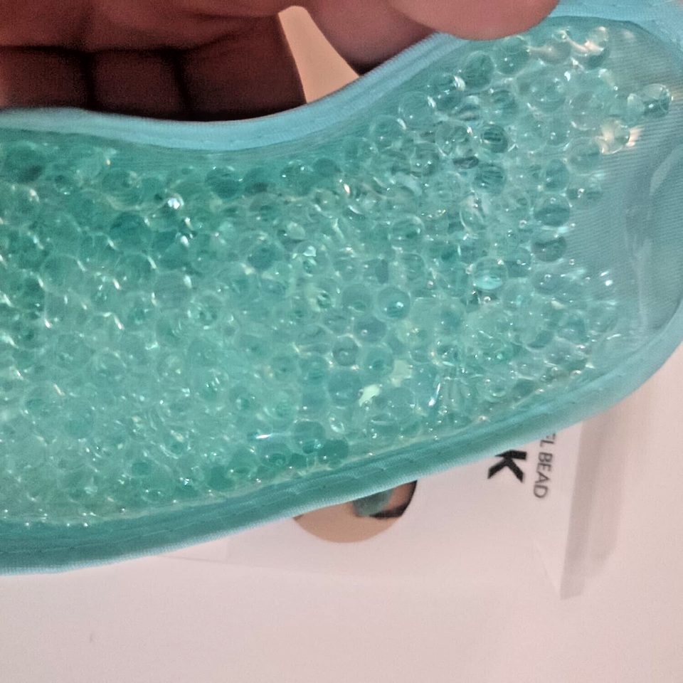 Gel Bead Heating Cooling Sleep Mask Reusable Hot Cold Puffy Dry Eyes ...