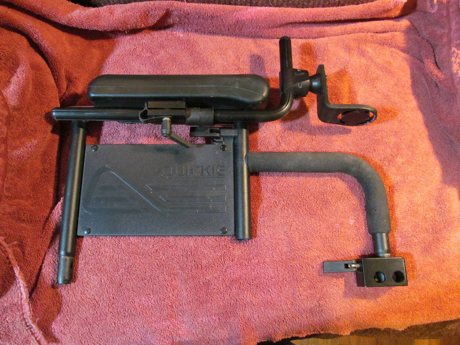 Quickie Rhythm right arm rest assembly & Joystick holder | eBay