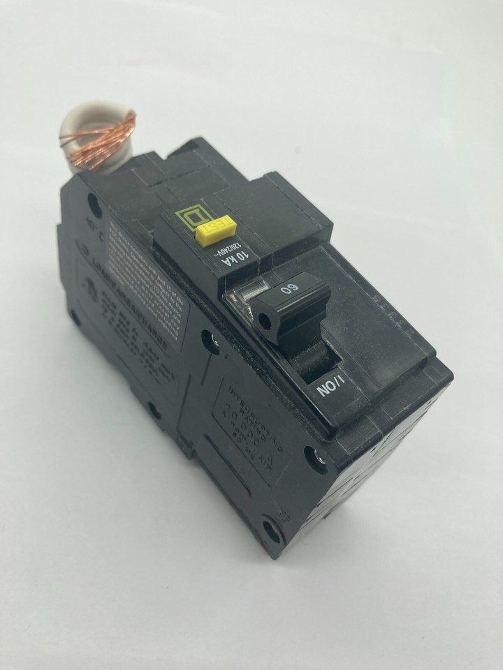 Square D QO260GFICP 2Pole 60 Amp 120 240V QO Plug In GFCI GFI Breaker ...