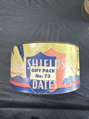 Vintage Shields Dates 3 LB Tin Indio California | eBay