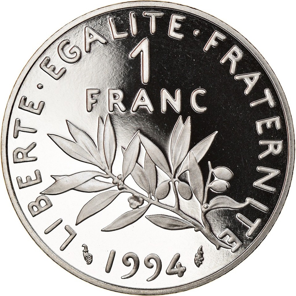 [#883955] Coin, France, Semeuse, Franc, 1994, Paris, Proof, MS, Nic ...