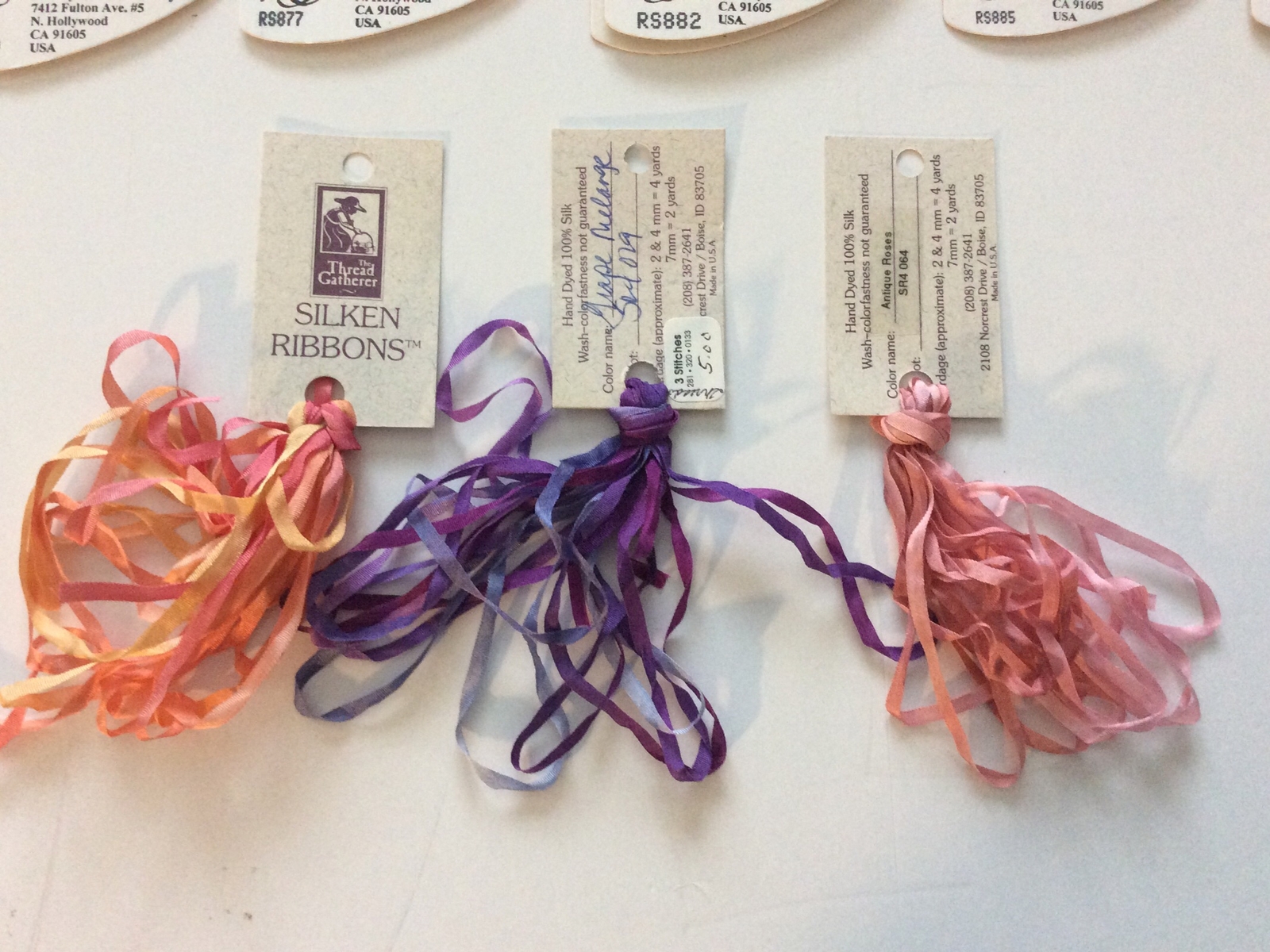 Mixed Lot 13 Thread Gatherer & Rainbow Gallery Silk Ribbon Ndlpt ...