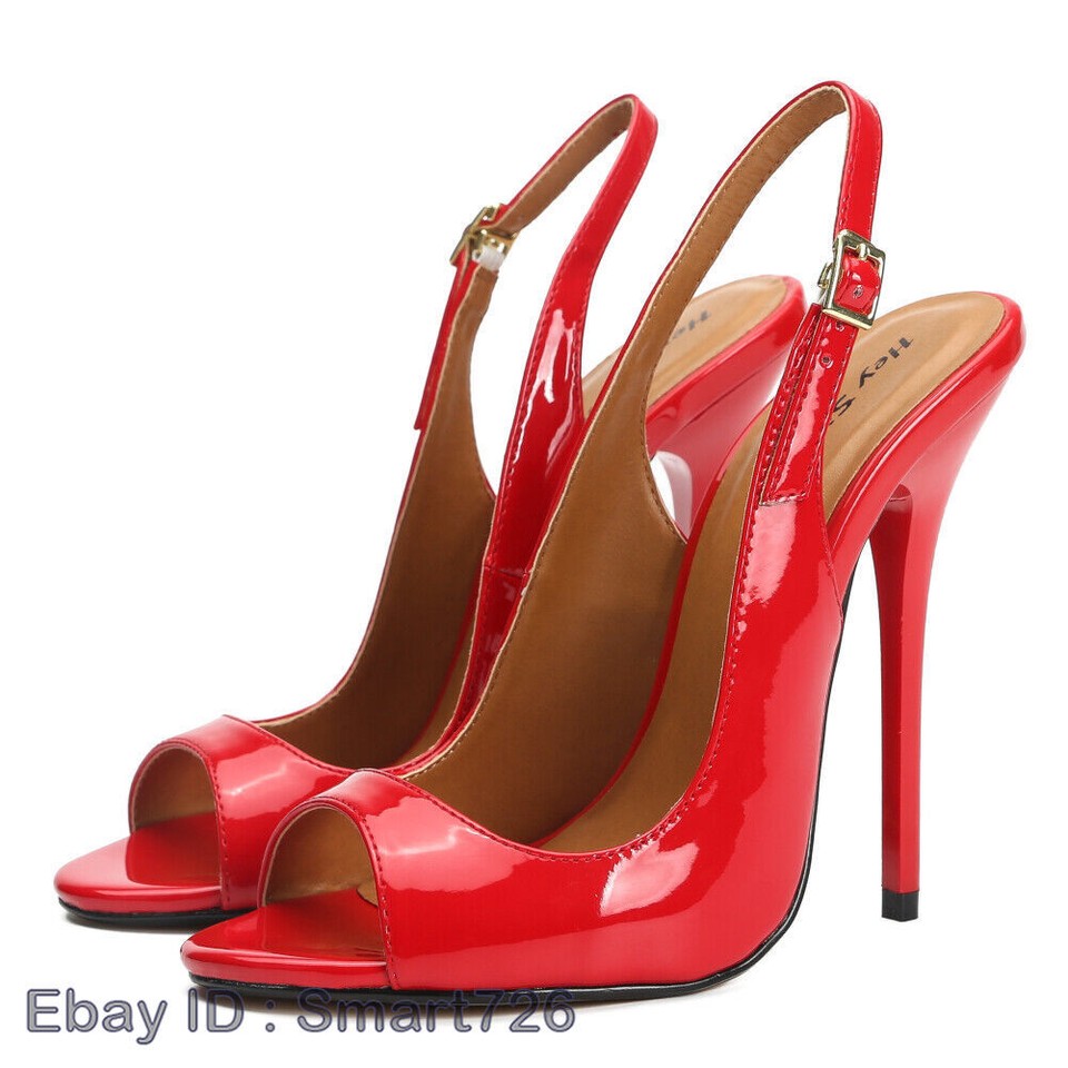 Crossdresser Heels High Fish Mouth Thin High-heeled Shoes Transgender ...