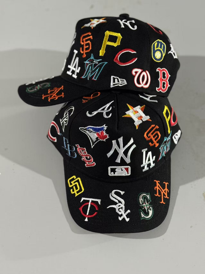 New Style Era MLB All Teams Logos 9Forty SnapBack Hat-Black /yellow | eBay