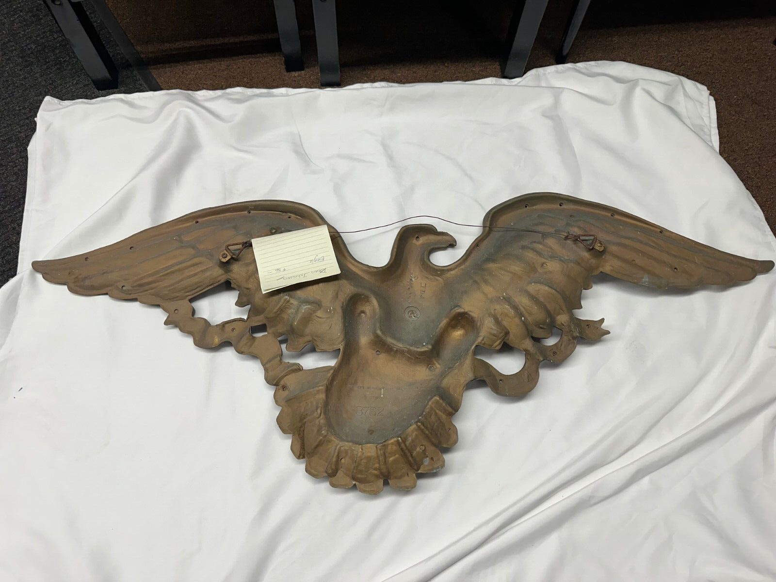 Old Vintage Antique 1958 USA made Syroco Eagle Patriotic Wall Plaque ...