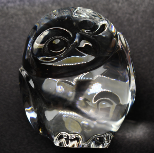 Steuben Crystal Owl Animal Hand Cooler Figurine Signed | eBay