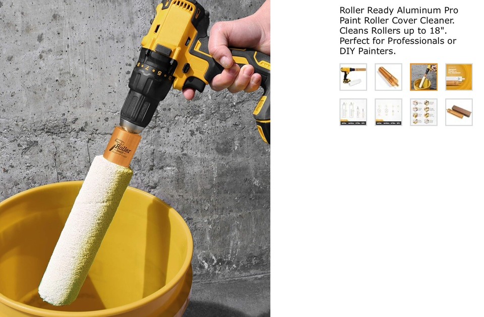 Roller Ready Aluminum Pro Paint Roller Cover Cleaner. Cleans Rollers up ...
