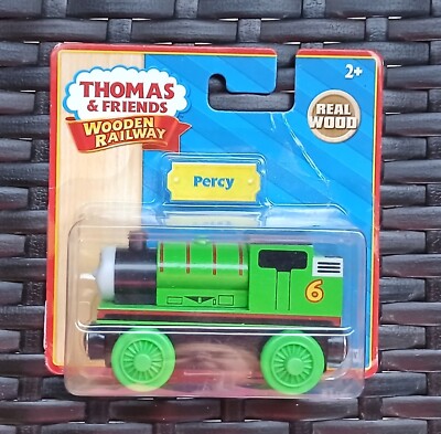 NIP~Thomas & Friends~PERCY ~# 6 Wooden Railway Train Engine ~2011 TOMY ...