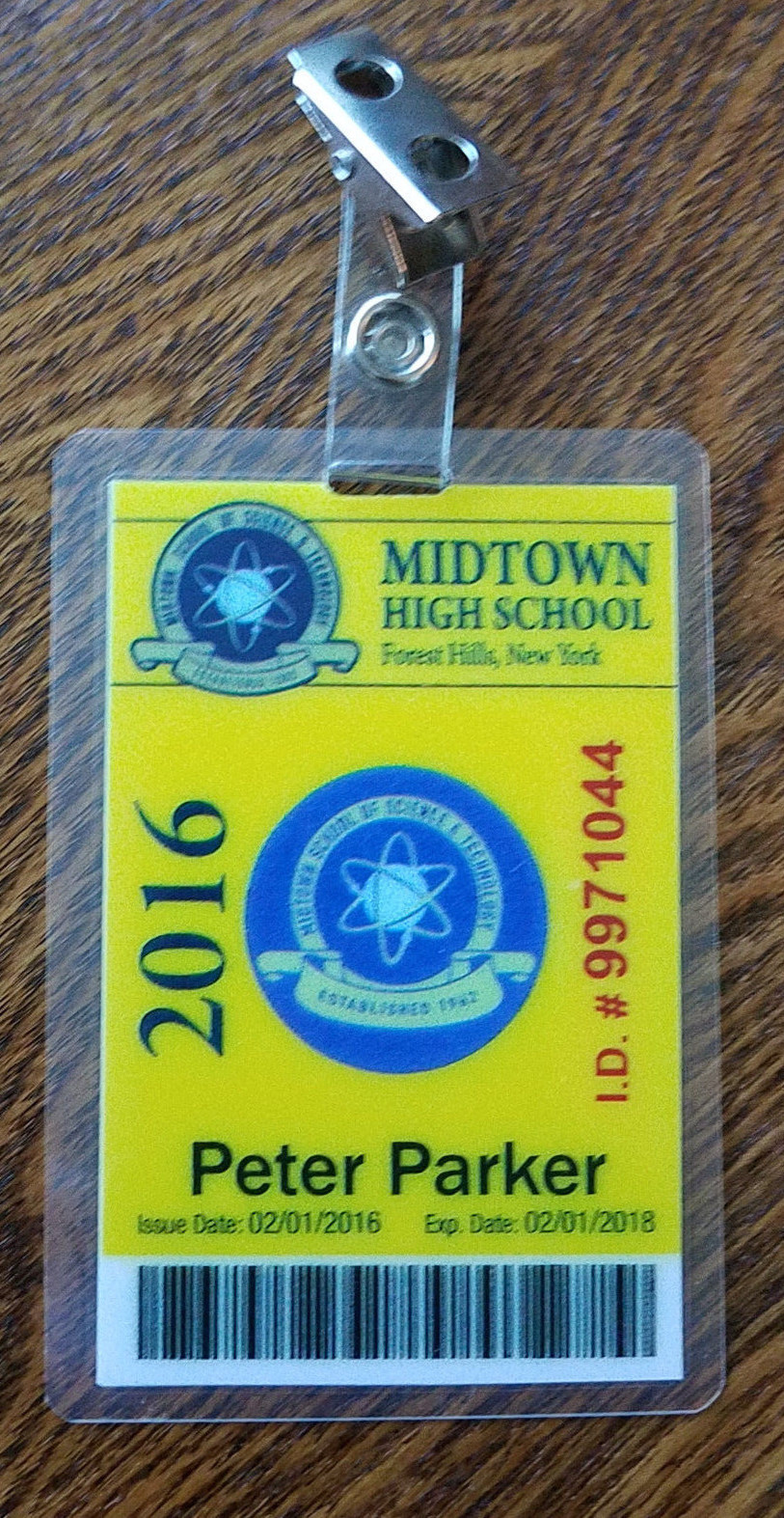 Spider man ID Badge-Midtown High School Peter Parker cosplay prop ...