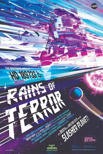 607025 Rains Of Terror! Nasa Space Horror Movie Style Wall Print Poster ...