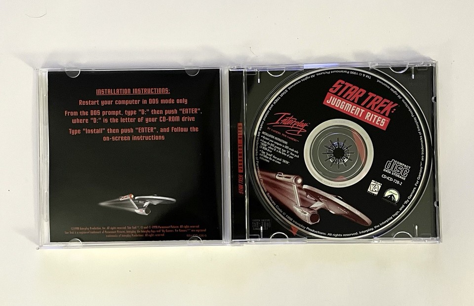 Star Trek Judgement Rites Interplay Game PC CD-ROM 1998 Opened But ...
