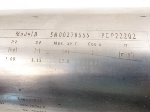 Grundfos Pump 4" MS4000 CSCR 3HP Model B Phase 1 Submersible Pump Motor ...