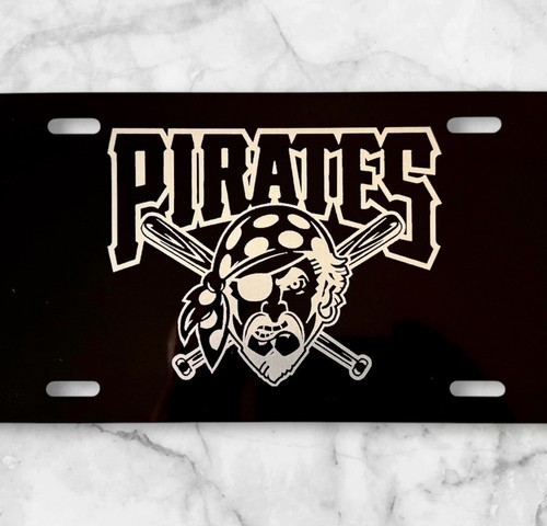 Pittsburgh Pirates Car Tag Laser Engraved Black Metal License Plate | eBay