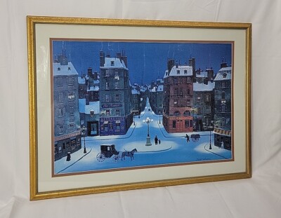 MICHEL DELACROIX 34"x 25" Signed Lithograph “Nuit En Decembre 2008 ...