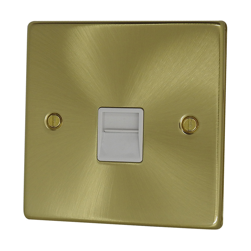 Satin Brushed Brass Light Switches & Plug Sockets - Sleek Modern Finish ...