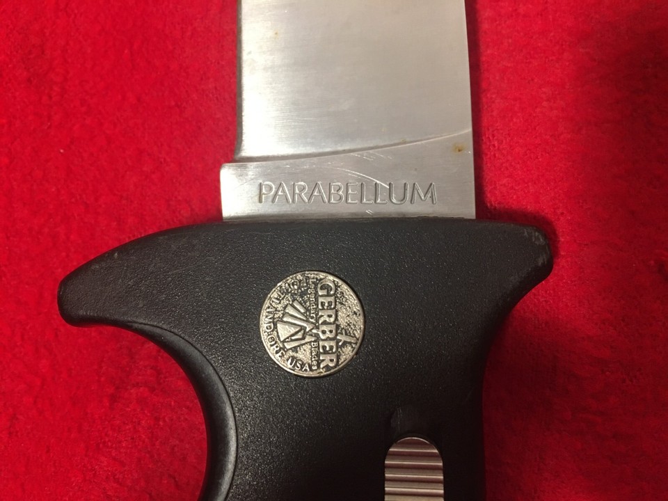 Vintage Gerber Legendary Blades, Parabellum Bolt Action Military Folder ...