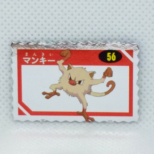 Mankey Pokemon Silver Mini Card No.56 Nintendo Japanese Very Rare ...
