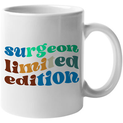 Novelty Mug, Surgeon Limited Edition, Surgery Doctor Themed, Retro Wavy ...