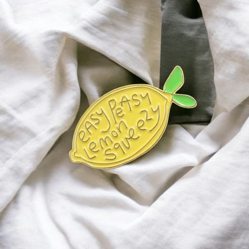 Easy Peasy Lemon Squeezy Funny Enamel Pin – Cute Whimsical Gift for ...