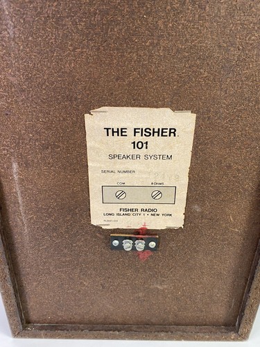 Vintage 1970s THE FISHER 101 Speaker System SET PAIR Tested Work Wood ...