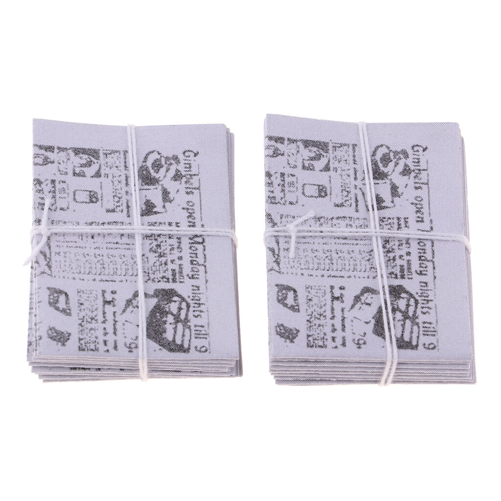 2 Bundles of 1/12 Dollhouse Miniature Newspaper Newsprint Office Study ...