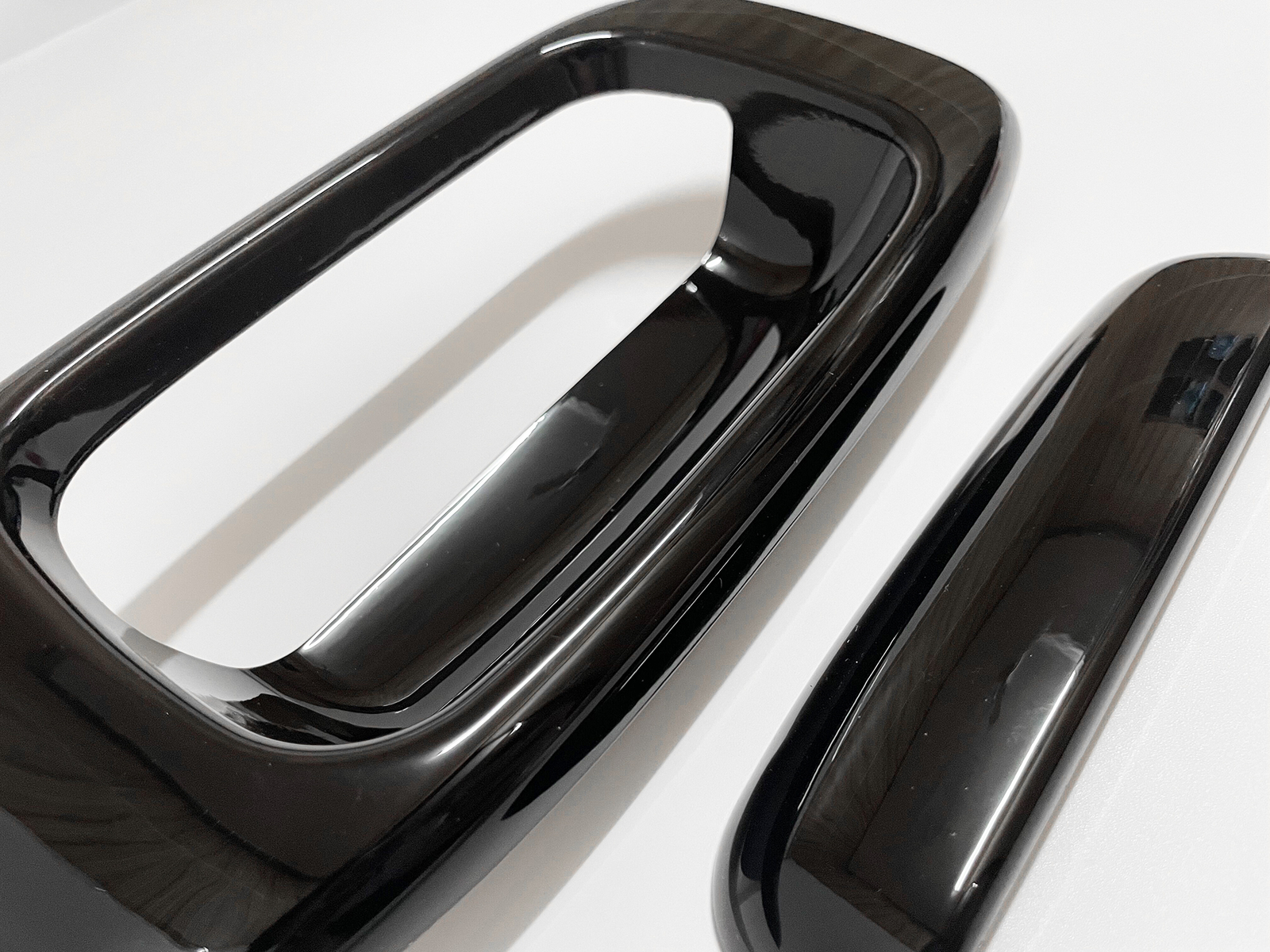 US Painted Black Rear Tailgate Door Handle Add-on Cover Fit Silverado ...