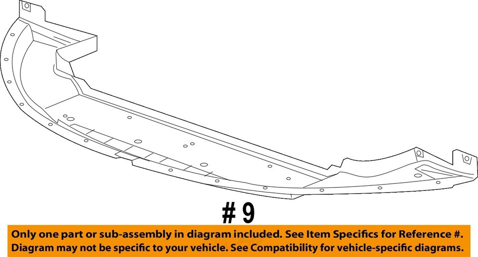 GM OEM 10-16 SRX Front Bumper Grille Bumper Components-Lower Baffle ...