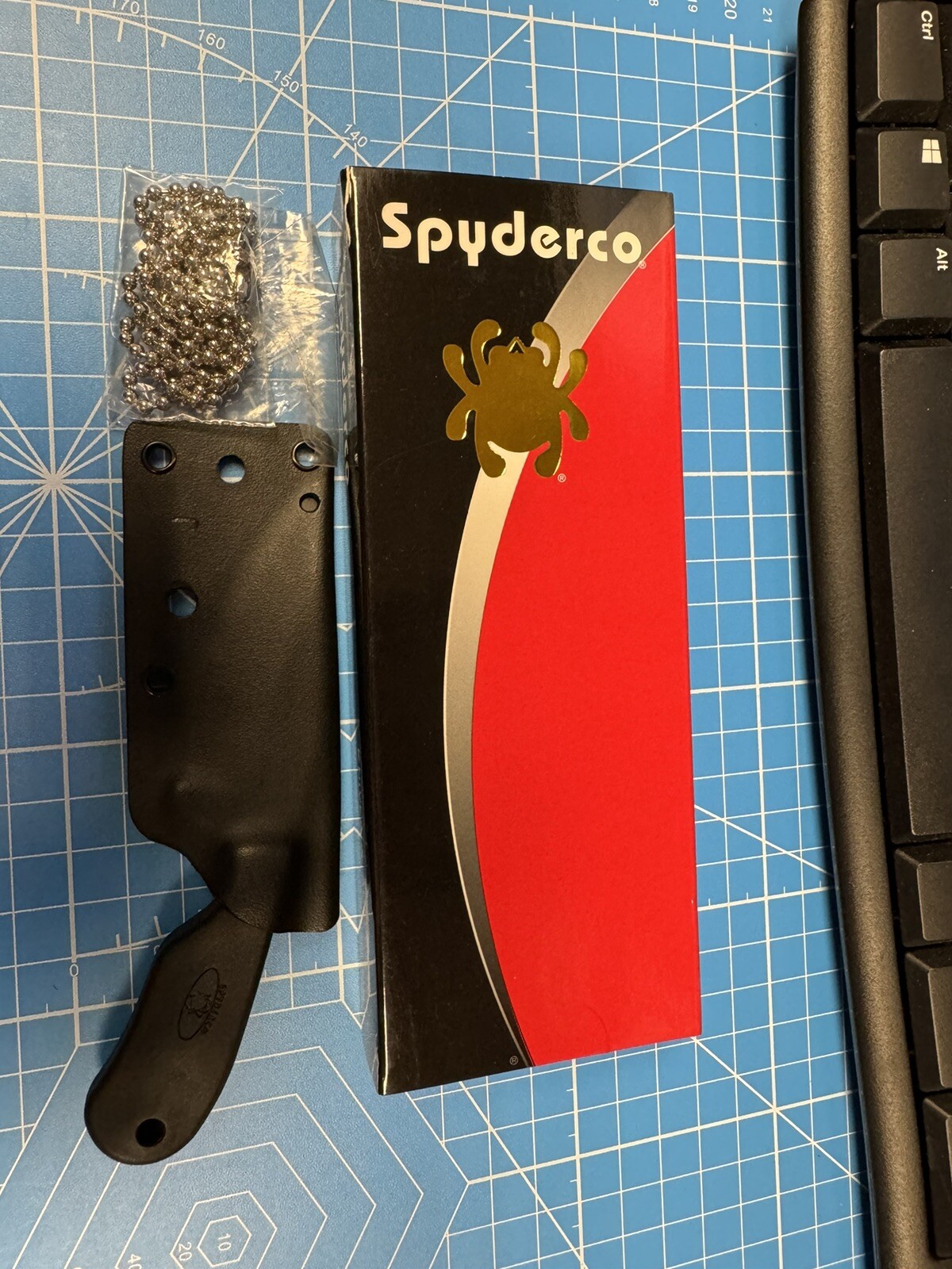 Spyderco Subway Bowie Black FRN LC200N Fixed Blade Knife w/ Sheath ...