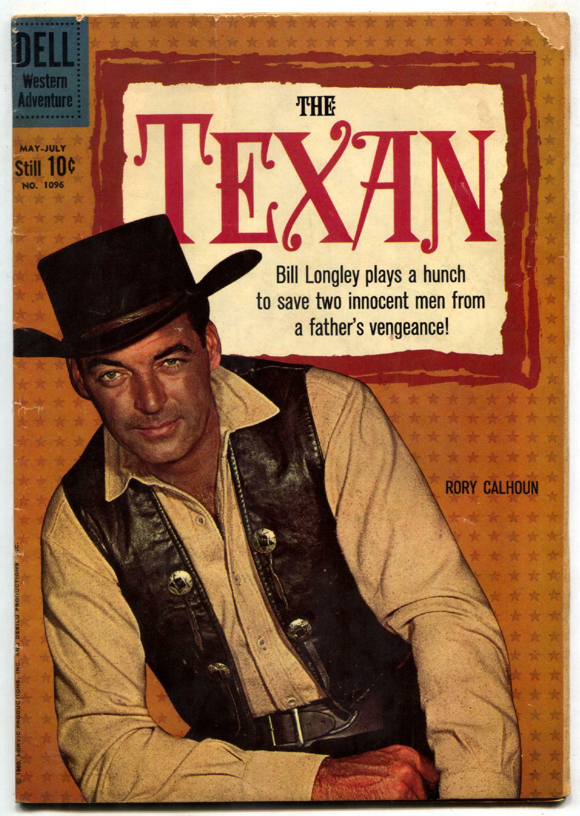 The Texan-Four Color #1096 1960-DELL-RORY CALHOUN-WESTERN-TV SERIES VG ...