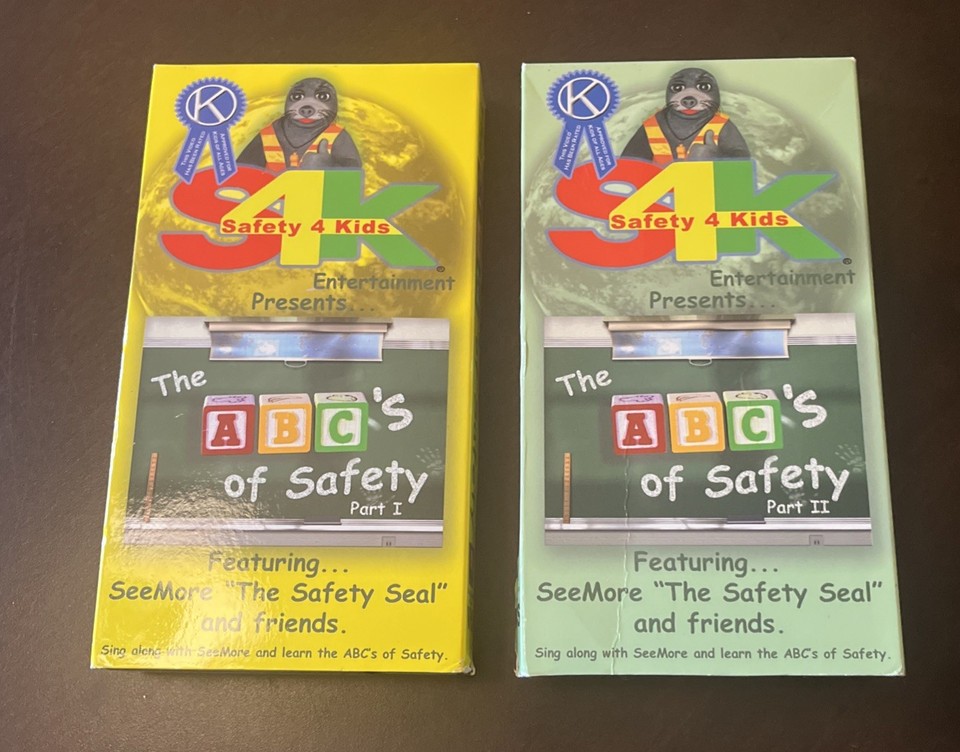 Safety 4 Kids ABC's of Safety Part 1 & 2 VHS 2003 Children’s ...