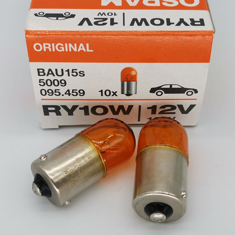 10PCS OSRAM 5009 12V10W RY10W BAU15s Bulb Amber Turn Signal Lamp Light ...