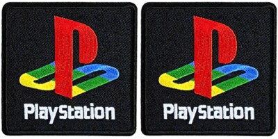 Play Station PS2 Retro Logo Embroidered Patch - 2PC iron on sew on 3"x3 ...