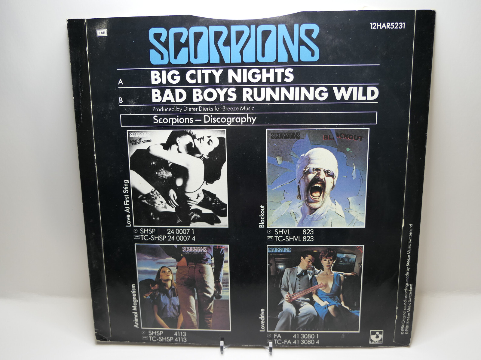 SCORPIONS Big City Nights Bad Boys Running Wild Vinyl 12" EMI 12HAR5231 ...