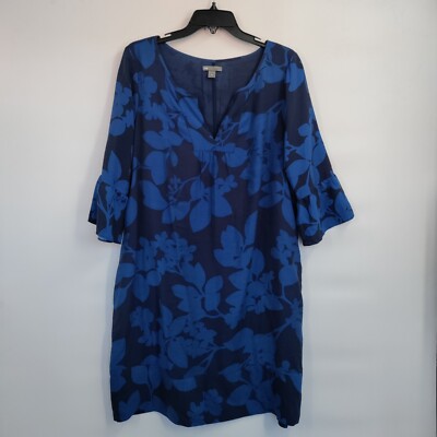 Gap Plus Size Floral Print Notched V-Neck Flounce Sleeve Midi Dress 14 ...