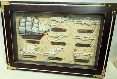 Vintage Nautical Knot Board Picture Framed 9 " X 13 " | eBay