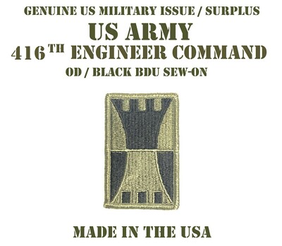 US ARMY 416TH ENGINEER THEATER COMMAND TEC PATCH UNIFORM SHOULDER ...
