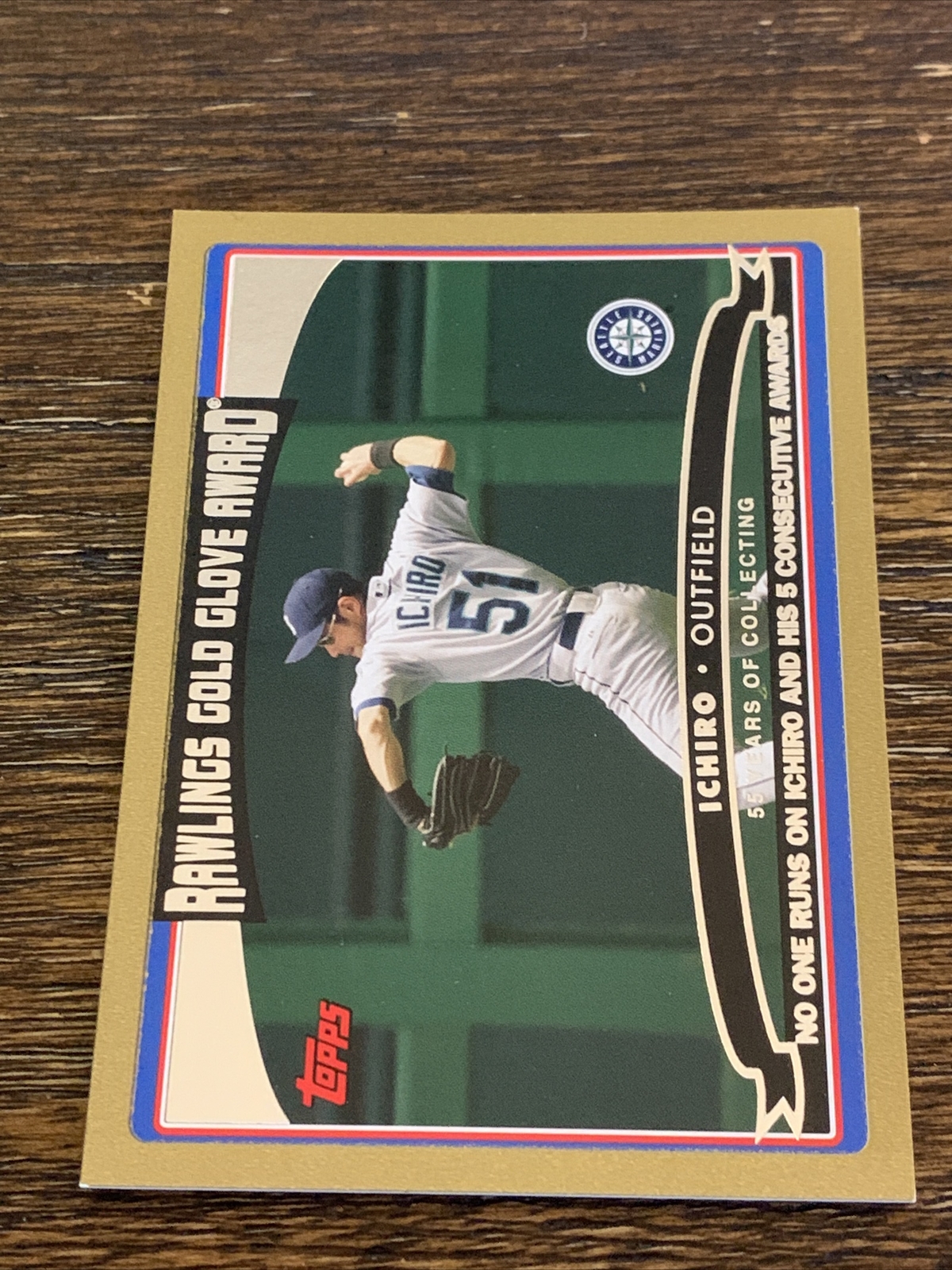2006 Topps Gold - Ichiro Suzuki #250 /2006 RAWLINGS GOLD GLOVE AWARD NM ...